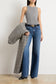 The Callan Wide Leg Jean in Vintage Blue